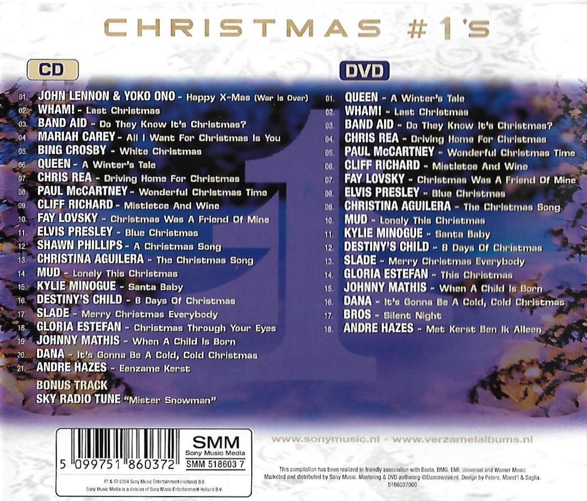 Christmas Number Ones + DVD, various artists | CD (album) | Muziek ...