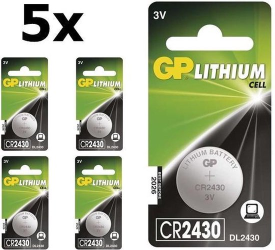 5 Stuks GP CR2430 3v lithium knoopcelbatterij | bol.com