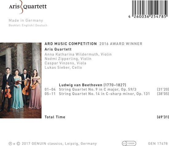 Ludvig Van Beethoven: String Quartets, Aris Quartett | CD (album) | Muziek | bol.com