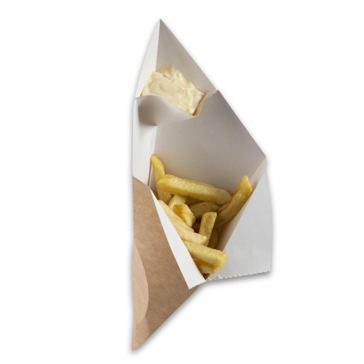 Fonkels Chip ’n Dip Frietzak - Met sausvak - Large - Karton | bol.com