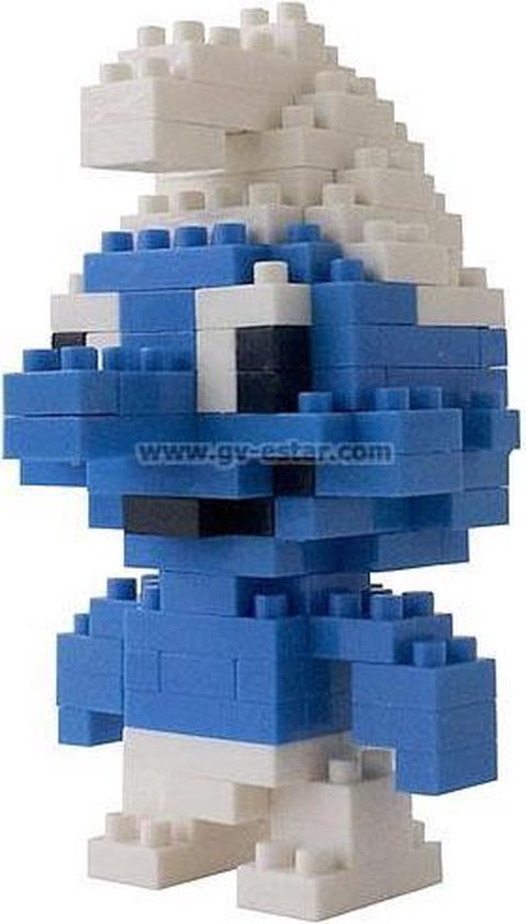 Bouw je eigen smurf met de steentjes van Particles Blocks (vorm van ...