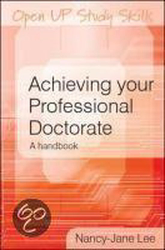 Achieving Your Professional Doctorate | 9780335227228 | Nancy-Jane Lee ...