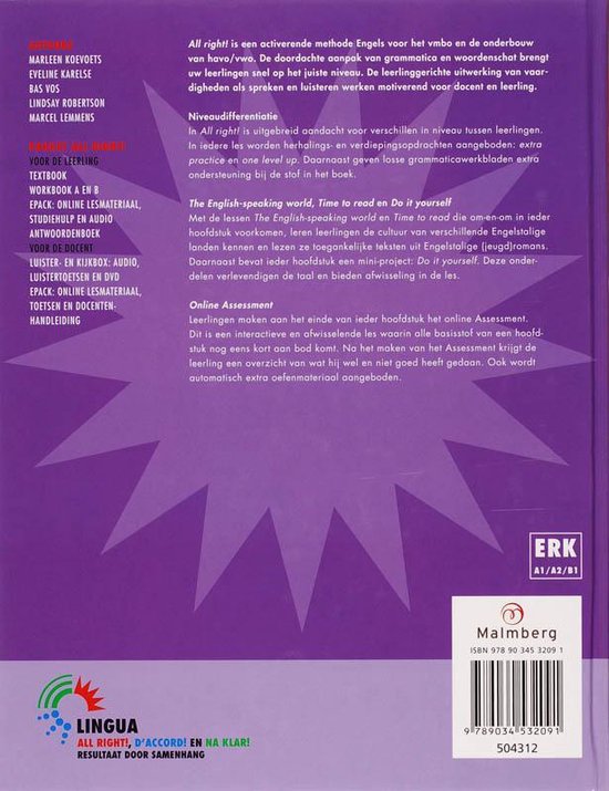 All right ! 2 vmbo-(k)gt tekstboek | 9789034532091 | M. Koevoets ...