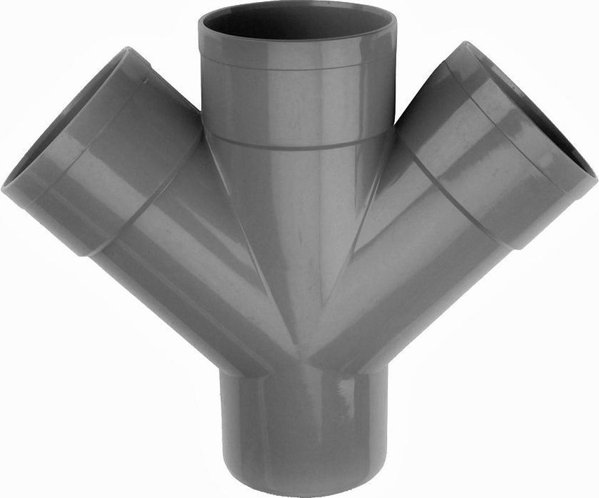 PVC Dubbel T-Stuk 40mm 3x mof / spie 45° | bol.com