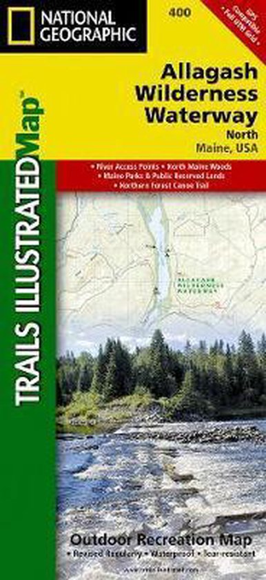 National Geographic Trails Illustrated Map North Allagash Wilderness Waterway | bol