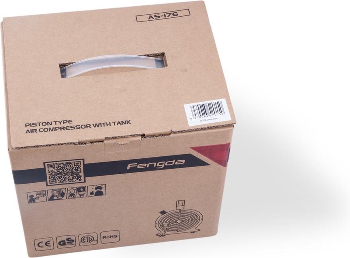 Mini Airbrush Salon Compressor Fengda AS-176 | bol