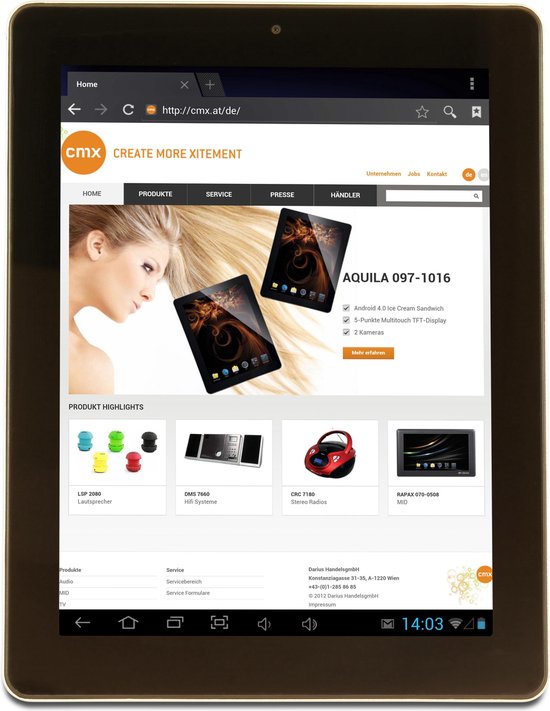 cmx 9.7 Android 4.1 tablet CLANGA 1.2 GHz Quad Core | bol.com