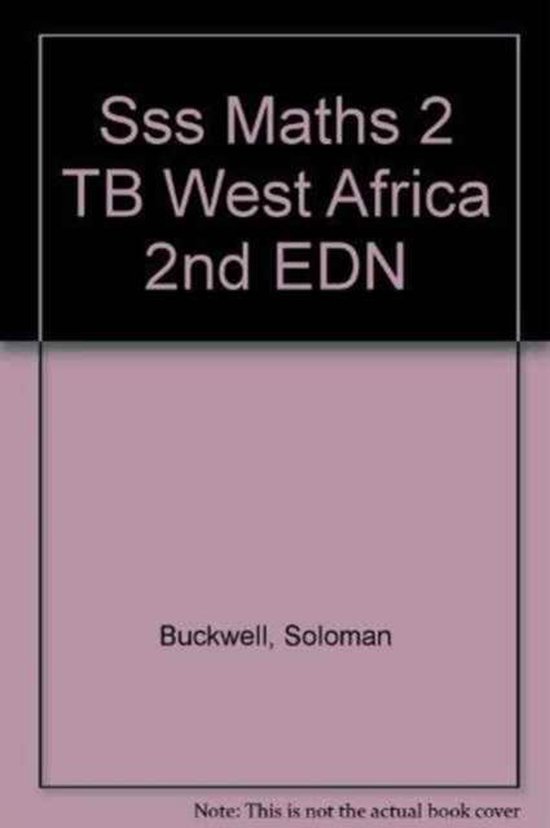 SSS West Africa Maths 2nd Edition 2 Teacher's Book | 9789988041601 ...