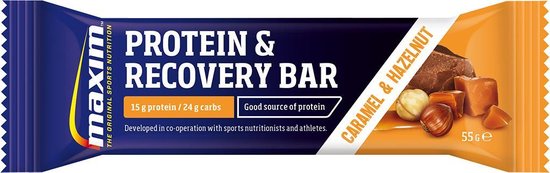 10x Maxim Protein & Recovery bar Caramel & Hazelnut 55g | bol.com