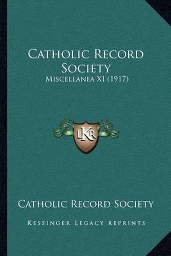 Catholic Record Society, Catholic Record Society | 9781164049548 | Boeken | bol
