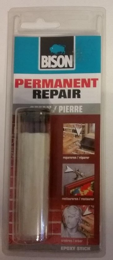 Bison Permanent Repair - Steen - 2 Componenten Kneedbaar Steen - 56 ...