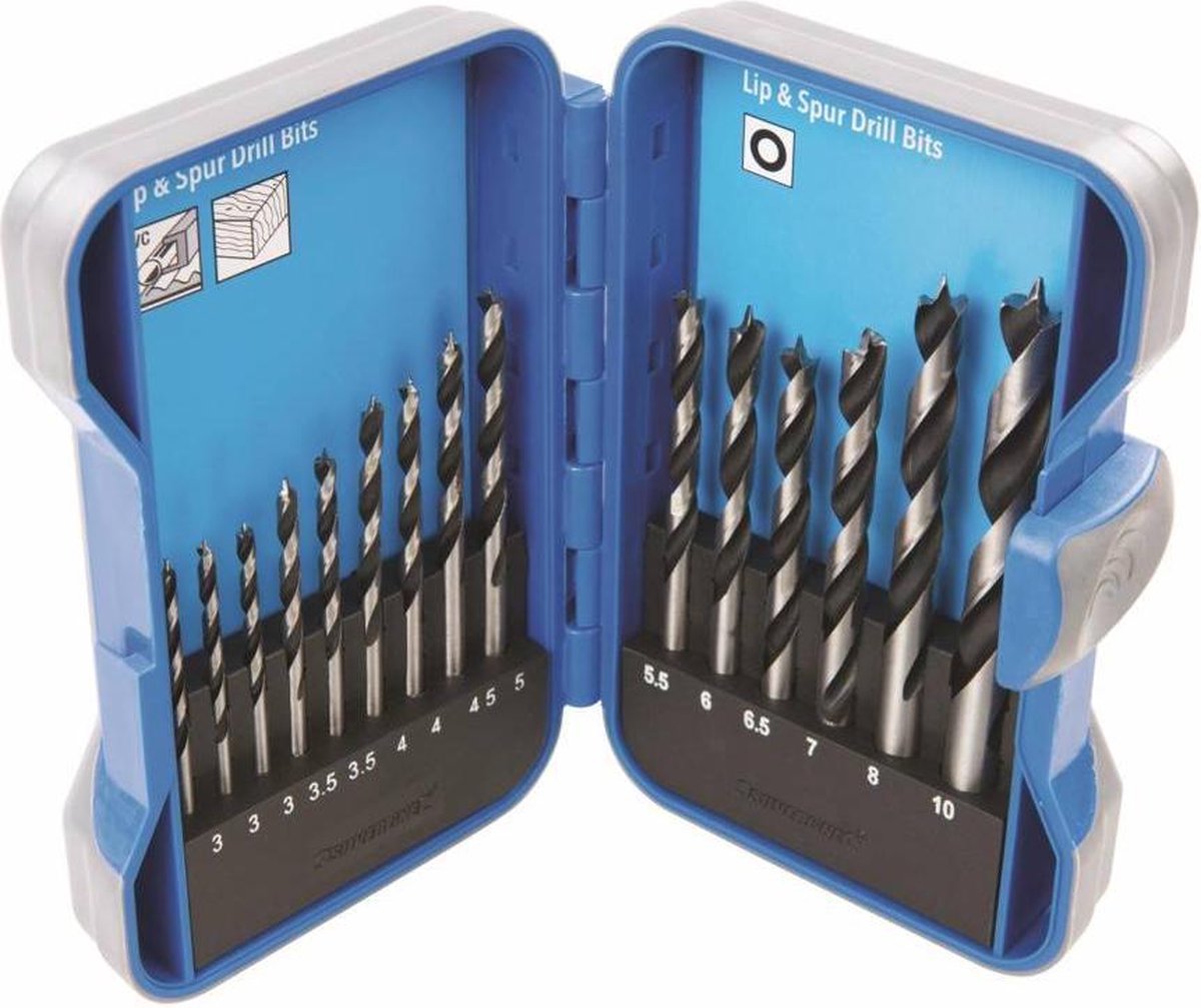 Silverline Houtspiraal Boorbitset - Ø 3 t/m 10 mm - 15 delig | bol.com