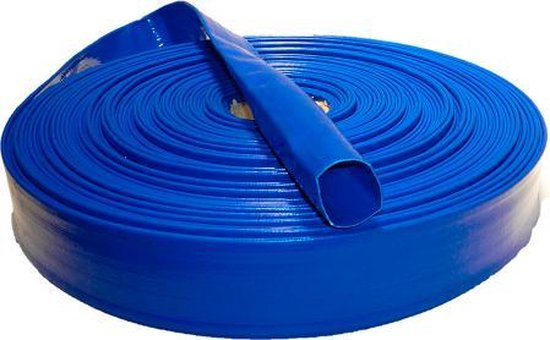 Platte oprolbare waterslang / afvoerslang A kwaliteit - 50mm (50m) | bol