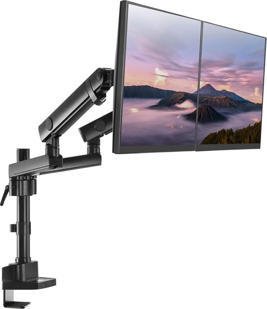 Maclean - Monitorstandaard - Monitorhouder - voor 2 LCD LED-monitoren ...