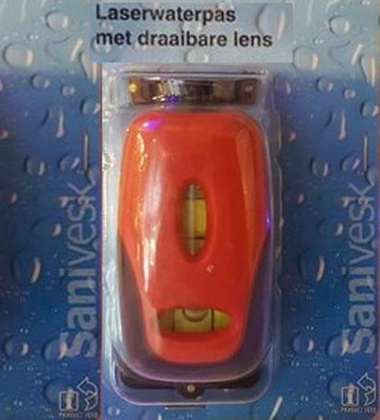 Laserwaterpas. Waterpas met laserstraal en met draaibare lens. 10 meter ...