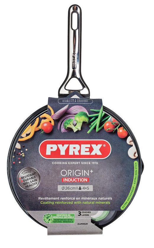 bol.com | Pyrex Origin+ Wok Pan - Aluminium - Ø28 cm - Grijs