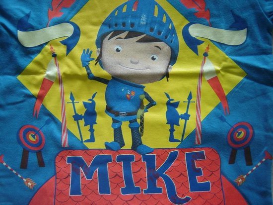 Blauwe longsleeve van Mike de Ridder maat 104/110, grijze mouw | bol.com