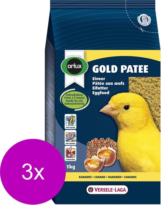 Versele-Laga Orlux Gold Patee Geel Eivoer - Vogelvoer - 3 x 1 kg | bol