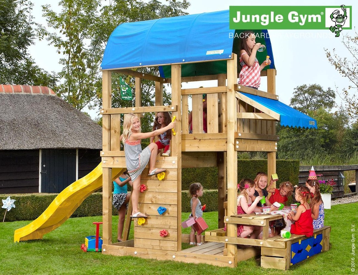 Houten Speelhuisje met Glijbaan - Farm Playhouse 125 | bol.com