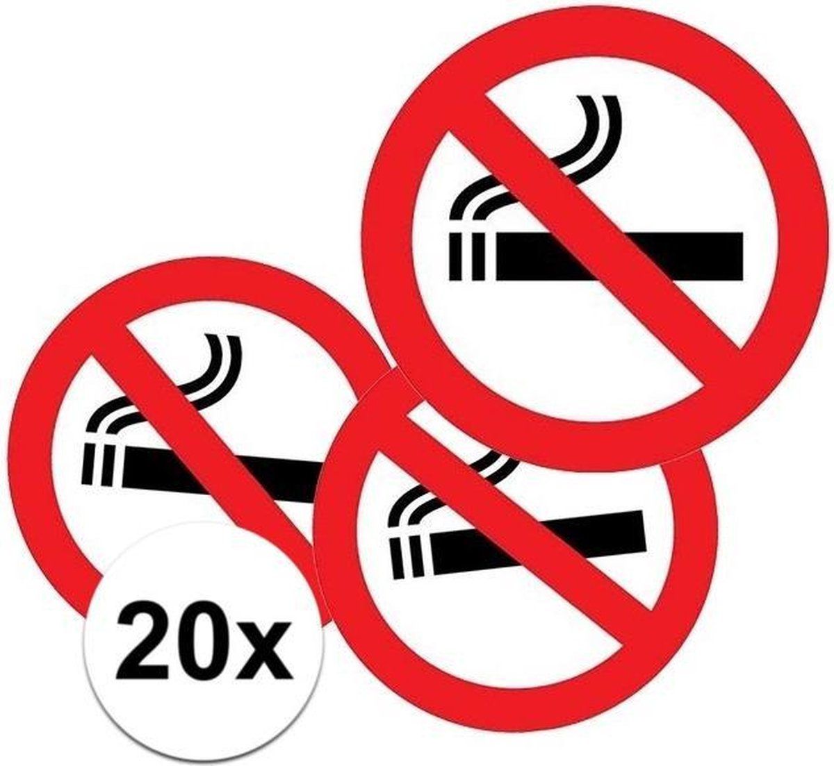 20x Sticker verboden te roken - 14,8 cm - rookverbod | bol.com