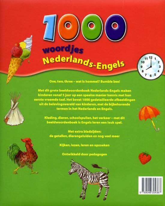 1000 woordjes Nederlands-Engels | 9789048304387 | Boeken | bol