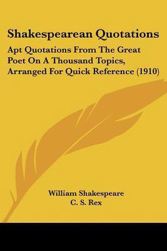 Shakespearean Quotations, William Shakespeare | 9781120705846 | Boeken ...
