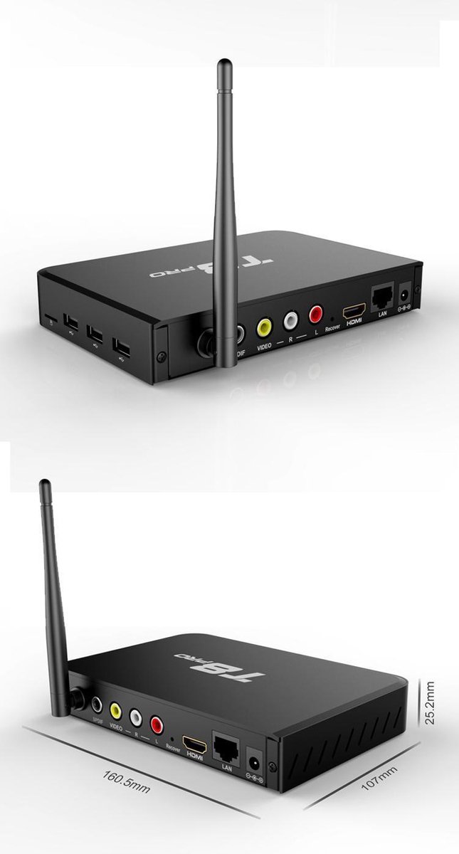 Android 6.0 tv box T8 PRO 4K + Kodi 16.1 + Extra Rii i8 Wireless ...