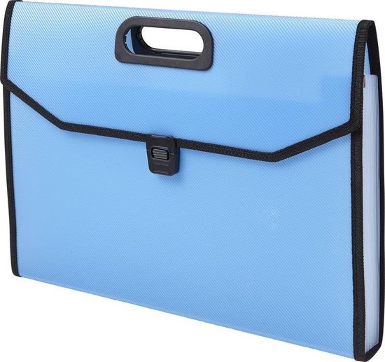 Documentenmap A4 harmonica met 13 vakken lichtblauw | bol