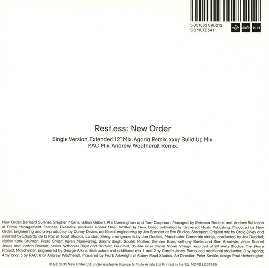 Restless, New Order | CD (album) | Muziek | bol