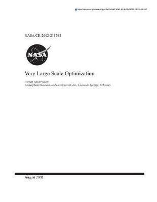 Very Large Scale Optimization | 9781721037841 | National Aeronautics And Space Adm... | bol.com