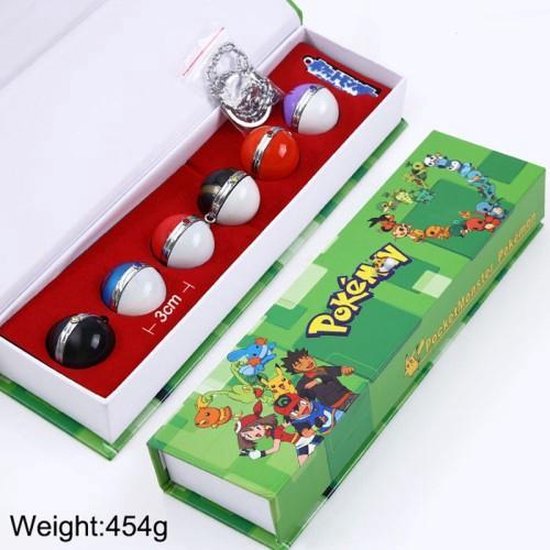 Pokemon Go pokeballs ballen 6 stuks sleutelhanger | bol.com