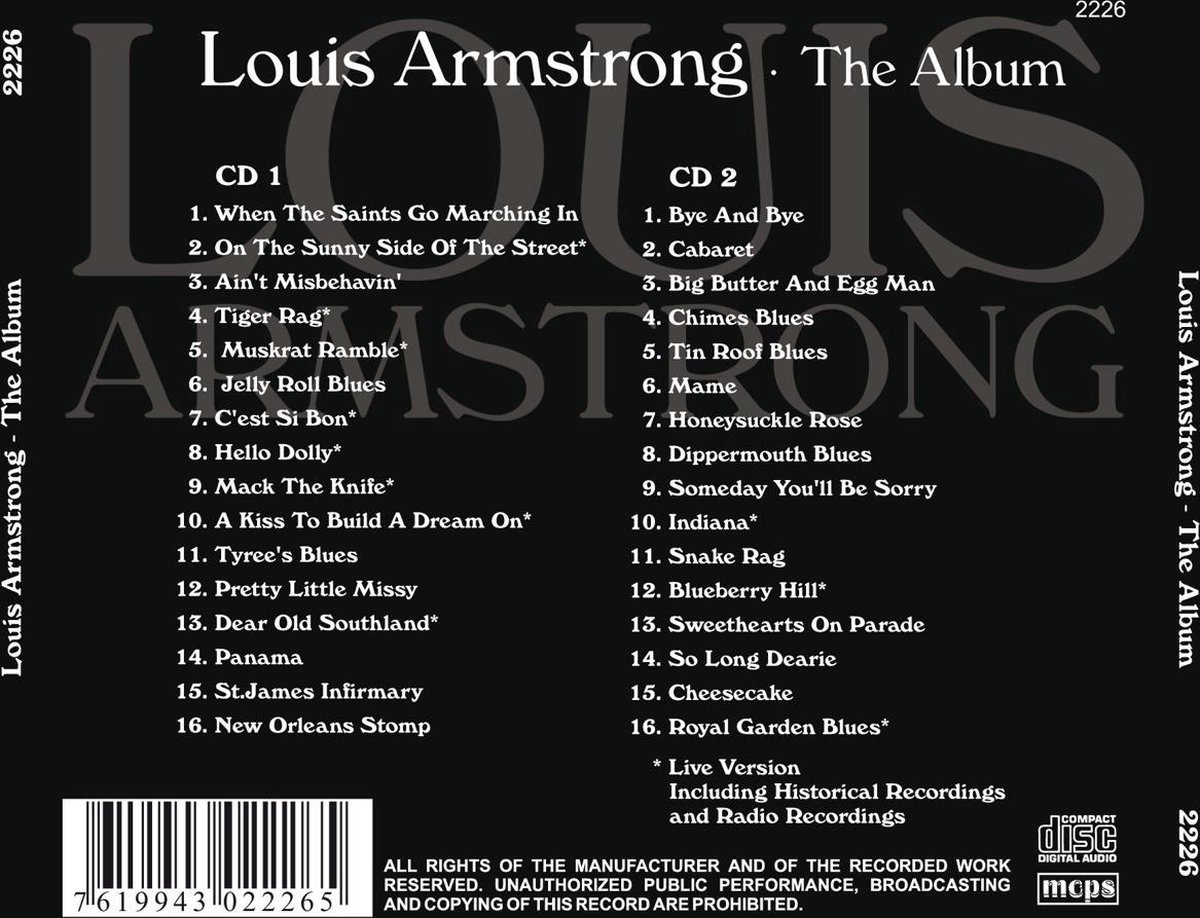 Louis Armstrong - Album, Louis Armstrong | CD (album) | Muziek | bol.com