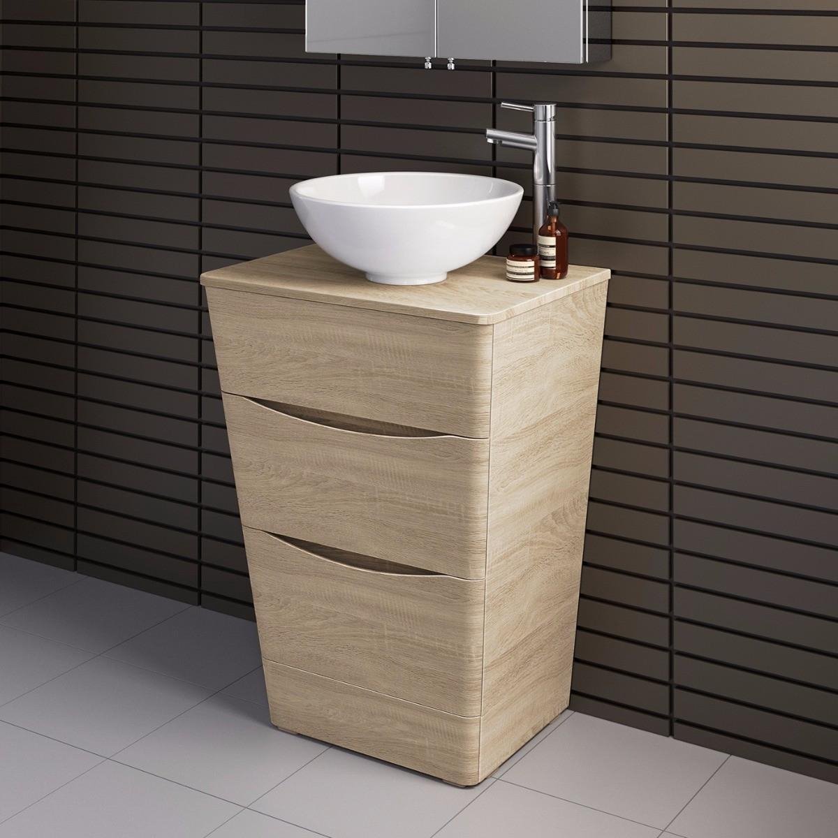 Austin II Staande Kast Eiken Fineer + Opzet Wastafel - 60.5 cm | bol.com