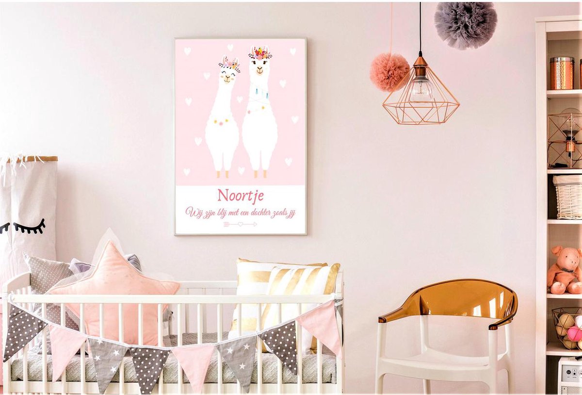 Gepersonaliseerde poster babykamer of kinderkamer, poster met naam van ...