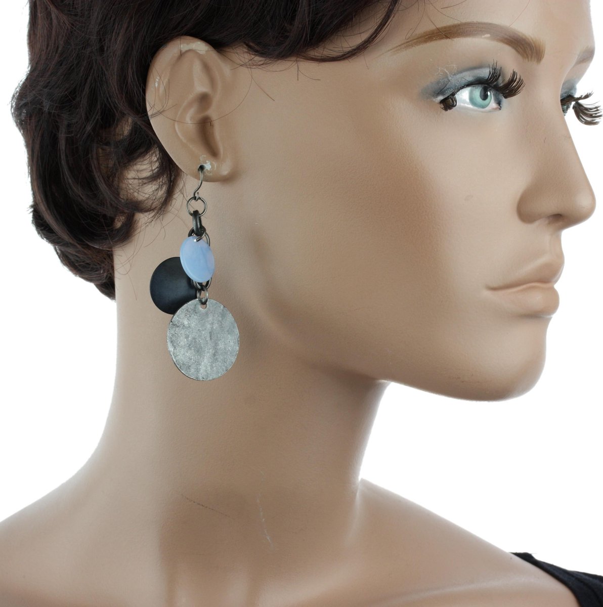 Ronde oorbel blauw | bol.com