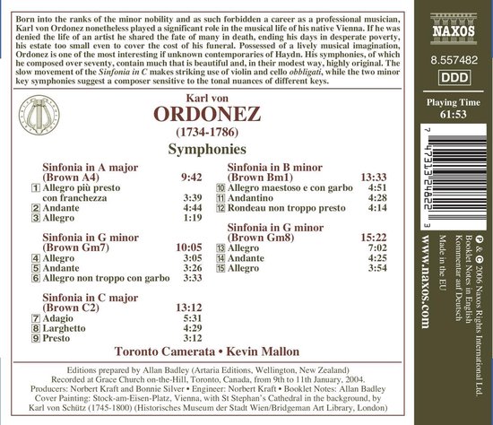 Ordonezsymphonies, Toronto Camerata | CD (album) | Muziek | bol.com