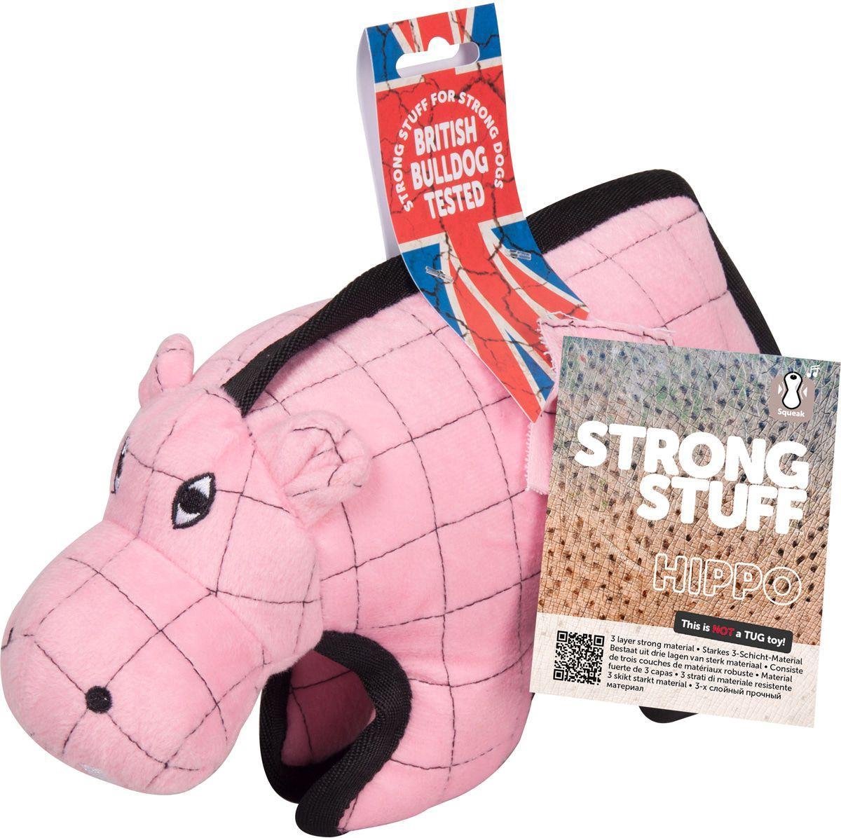 Flamingo - Strong Stuff Hippo - Hondenspeelgoed - 28 cm - Roze | bol.com