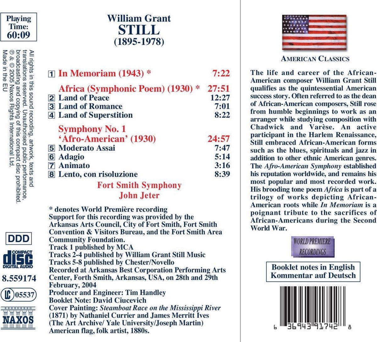 Fort Smith Symphony Orchestra, John Jeter - Still: Afro-American ...