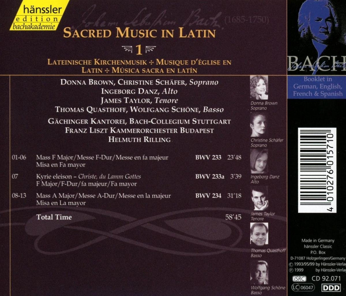 Gächinger Kantorei, Bach-Collegium Stuttgart, Helmuth Rilling - J.S ...