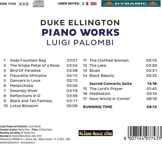 Luigi Palombi - Duke Ellington:Piano Works (CD), Luigi Palombi | Muziek ...