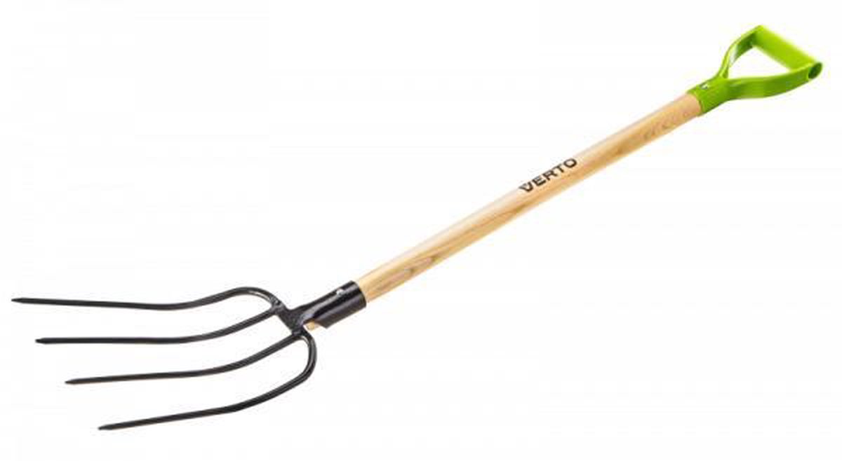 Verto Hooivork 4 Tanden Hard Houten Steel Met D Greep | bol.com