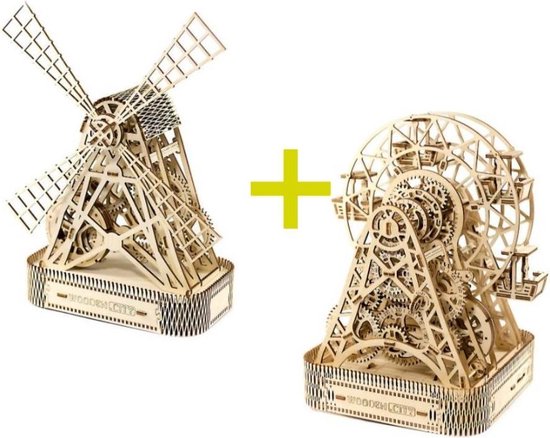 Wooden.City modelbouw hout voordeelpakket Two Mills | bol.com