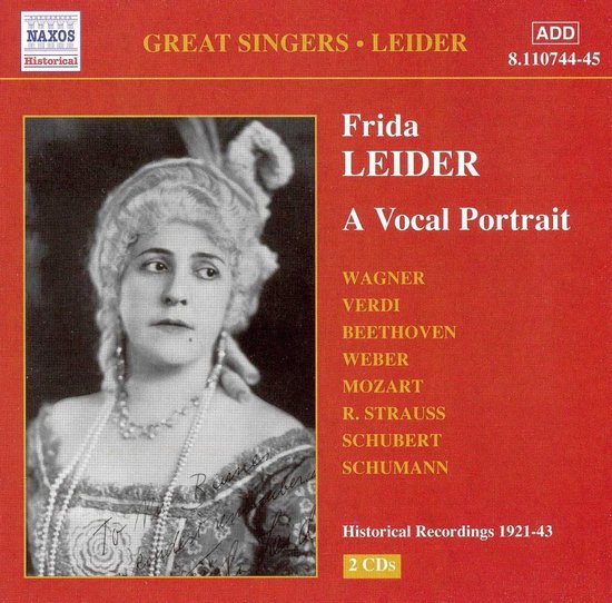 Frida Leider: A Vocal Potrait, Frida Leider | CD (album) | Muziek | bol.com