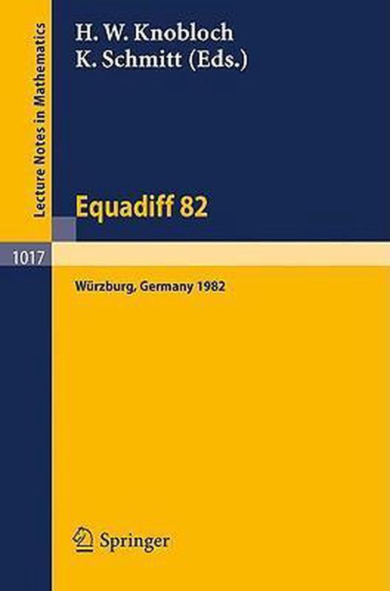 Equadiff 82 | 9783540126867 | Boeken | bol.com