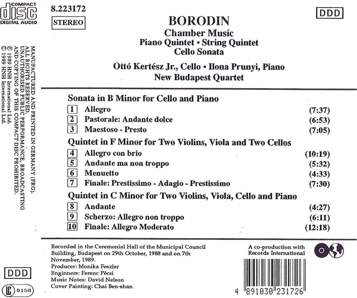 Ilona Prunyi, Ottó Kertész Jr., New Budapest Quartet - Borodin: Piano Quintet/String... | bol.com