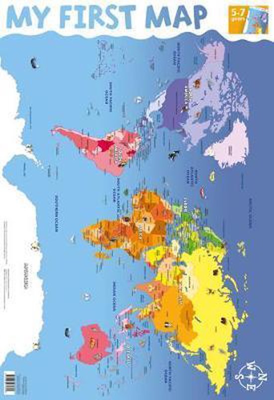 My First World Map Wall Chart | 9781859972625 | Boeken | bol.com