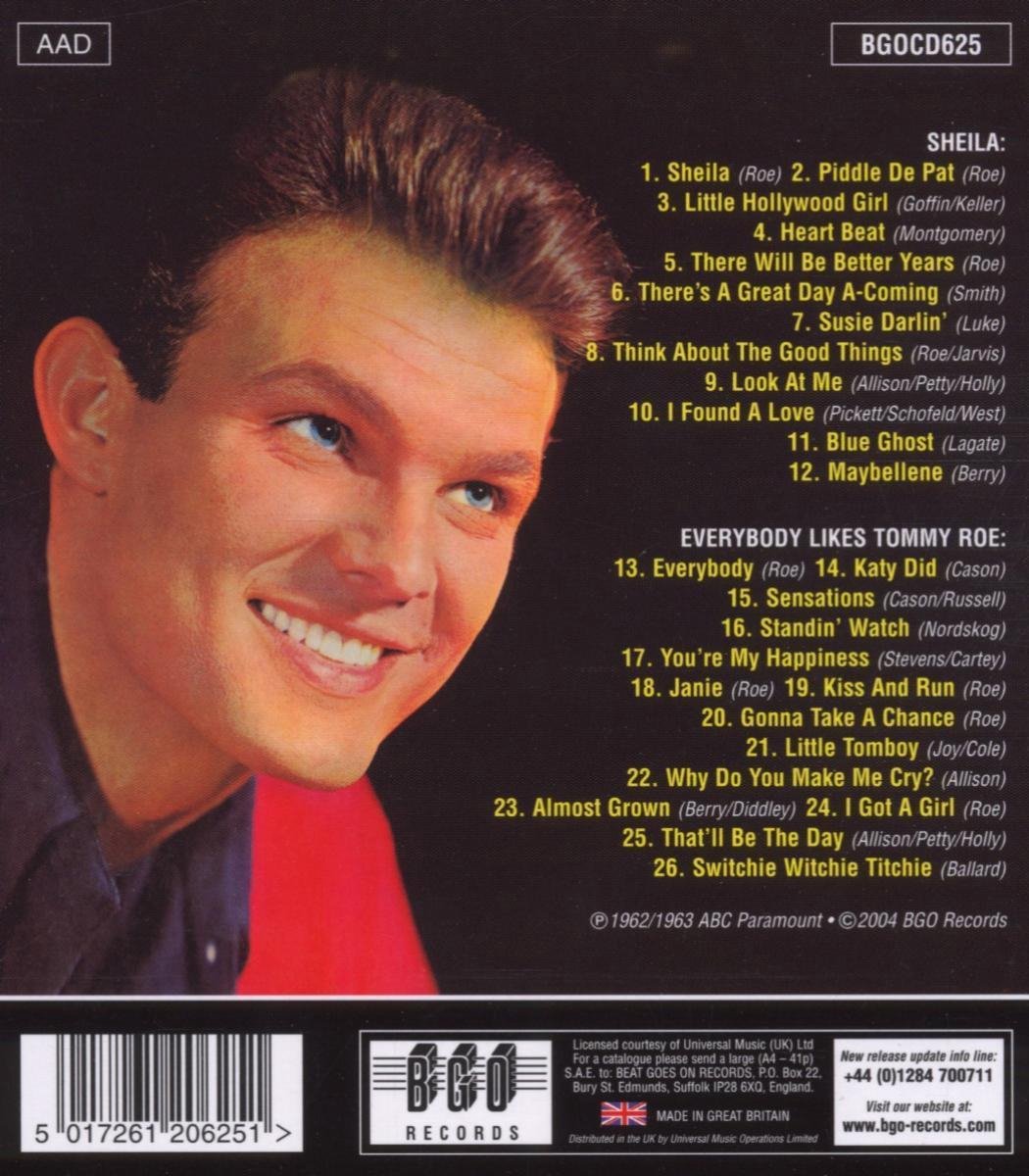 Sheila & Other Songs / Everybody Likes Tommy Roe, Tommy Roe | CD (album ...