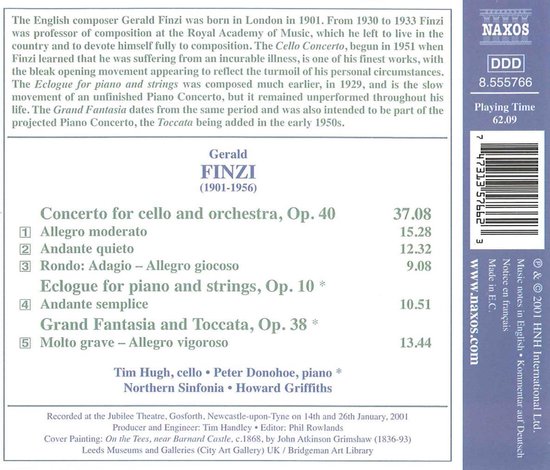 Tim Hugh, Peter Donohoe, Northern Sinfonia, Howard Griffiths - Finzi ...