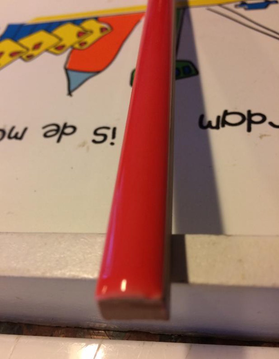 Tegel strip potlood strip rood glans 1x20 cm | bol.com