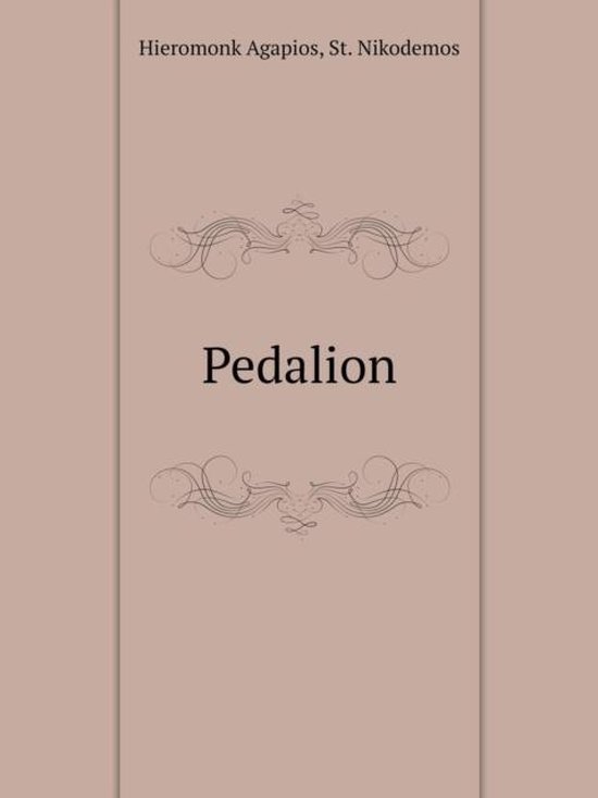 Pedalion, Hieromonk Agapios | 9785519108928 | Boeken | bol.com